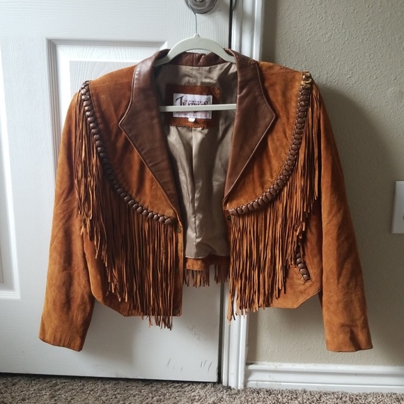 Diamond Leathers | Jackets & Coats | Vintage Leather Finge Jacket ...